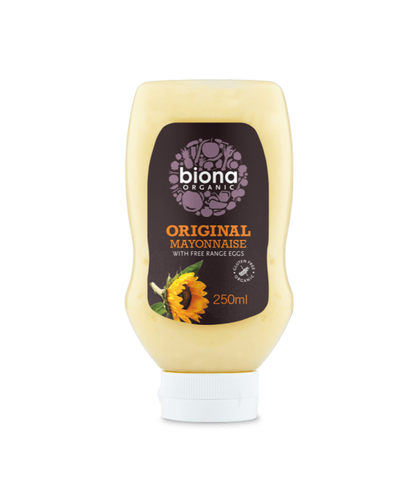 Biona Mayonnaise with Sunflower Oil Squeezy Bottle 250ml – Marshford ...