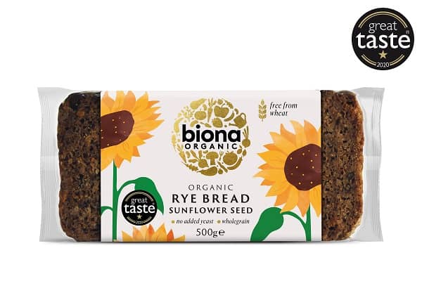 Biona Rye Bread with Sunflower Seed 500g – Marshford Organic Foods